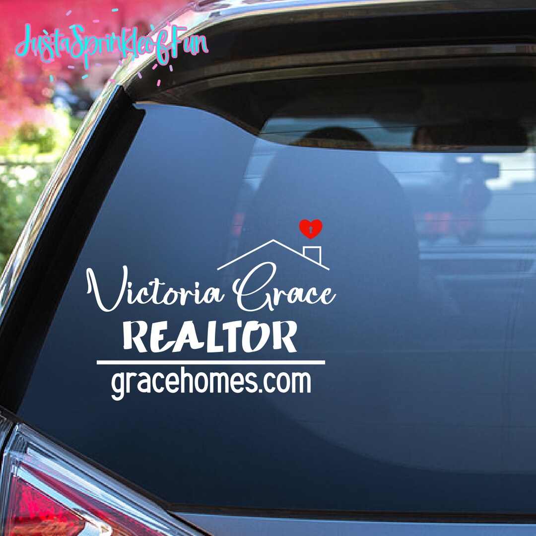 Realtor Decal Custom, Realtor Decal, Real Estate Agent Decal, Real ...