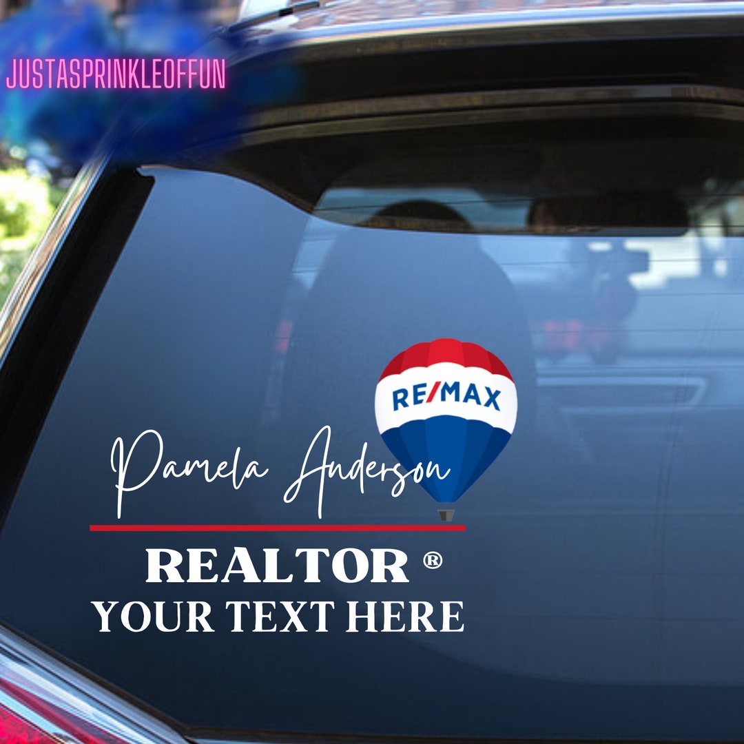Custom Decal Realtor Decal Real Estate Agent Decal REMAX Decal Vinyl ...