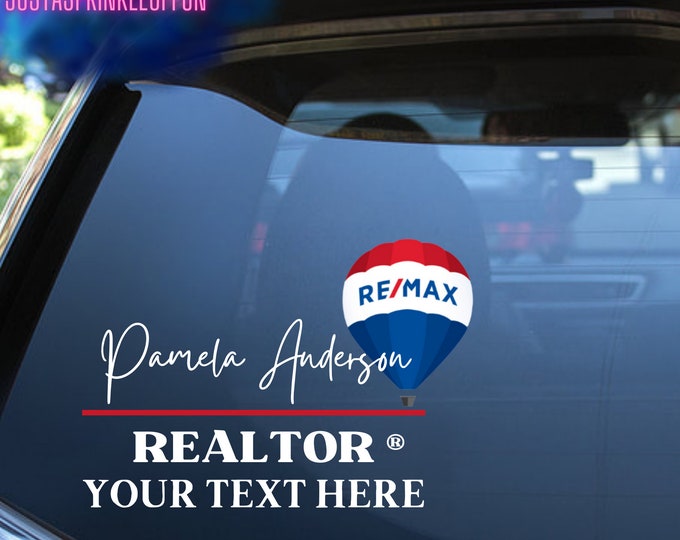 Custom Decal Realtor Decal Real Estate Agent Decal REMAX Decal Vinyl ...
