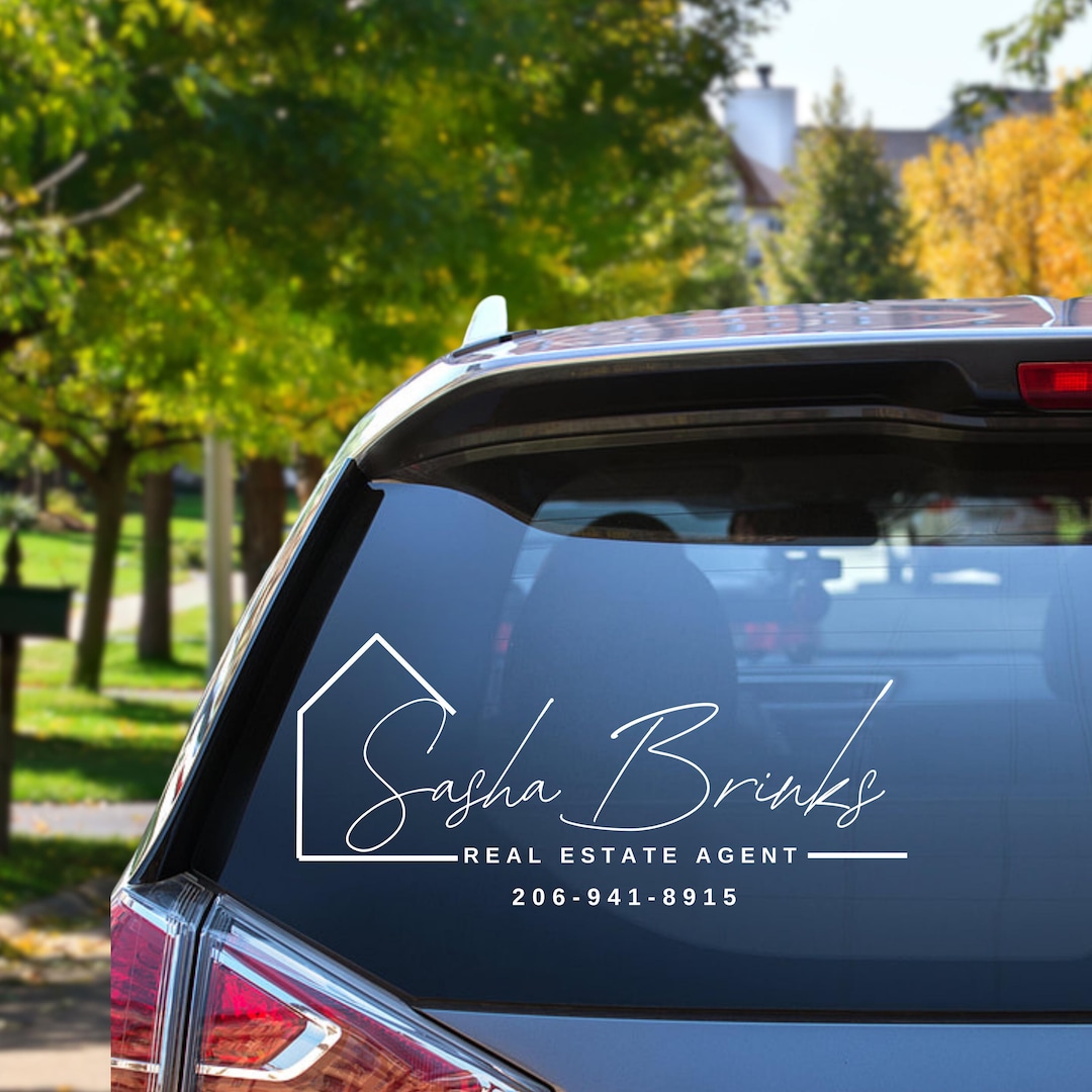 Realtor Decal | Business Marketing | Real Estate Agent | Name Decal ...