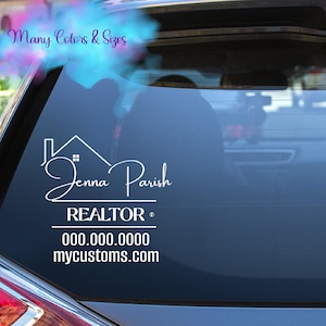Custom Realtor Decal REALTOR Decal Real Estate Agent Decal Real Estate ...