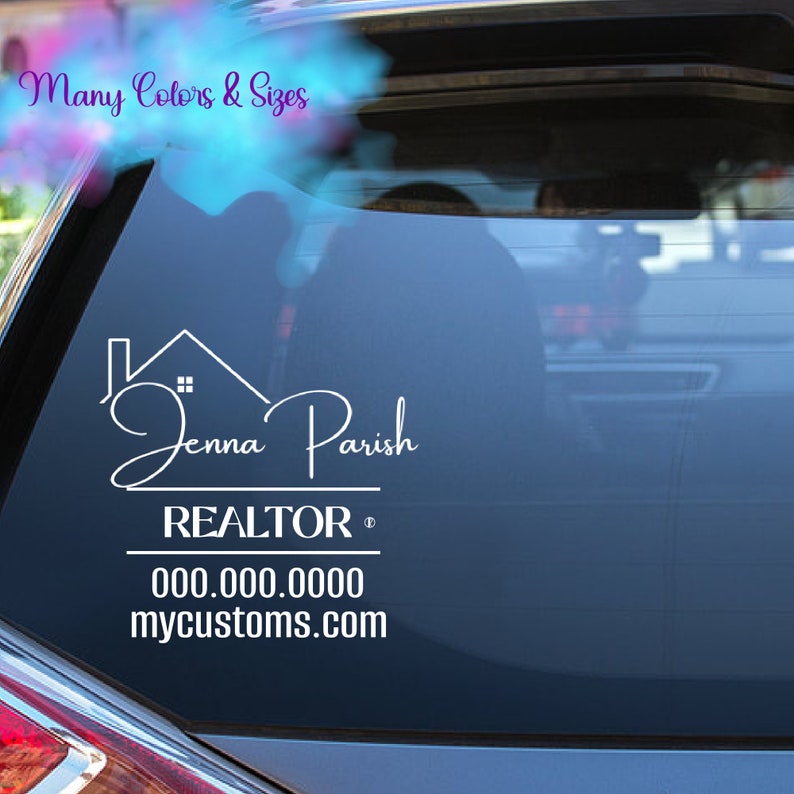 Custom Realtor Decal REALTOR Decal Real Estate Agent Decal - Etsy
