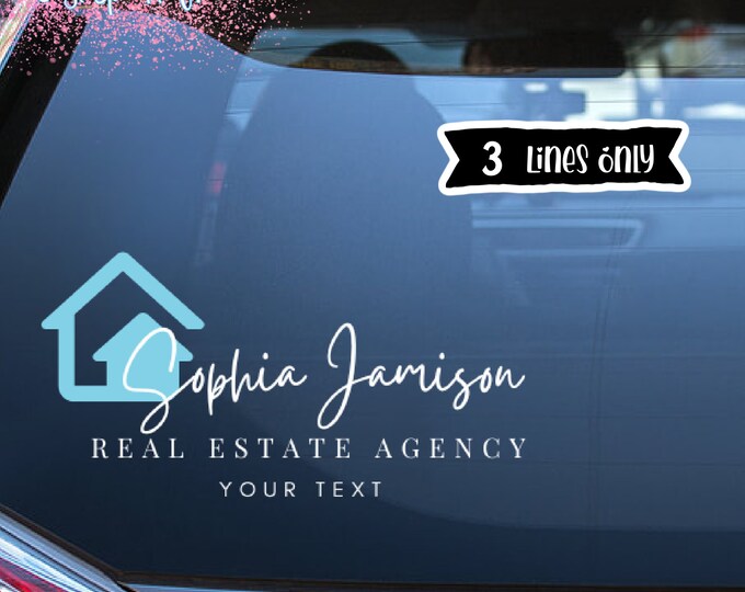 Custom Decal REALTOR Decal Real Estate Agent Decal Real Estate Decal ...