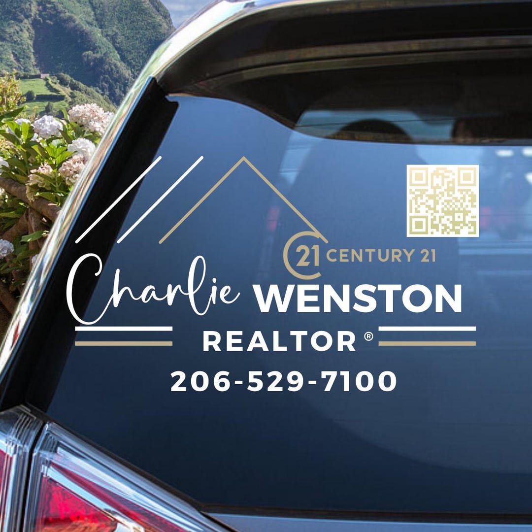 Century 21 Decal, QR Code Decal, Real Estate Marketing Decal, Custom ...