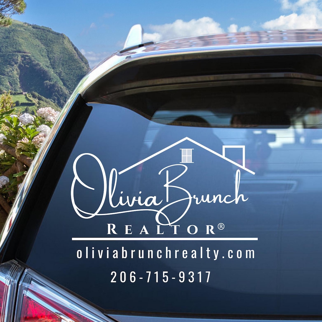Real Estate Decal, Custom Realtor Sticker, Real Estate Marketing ...