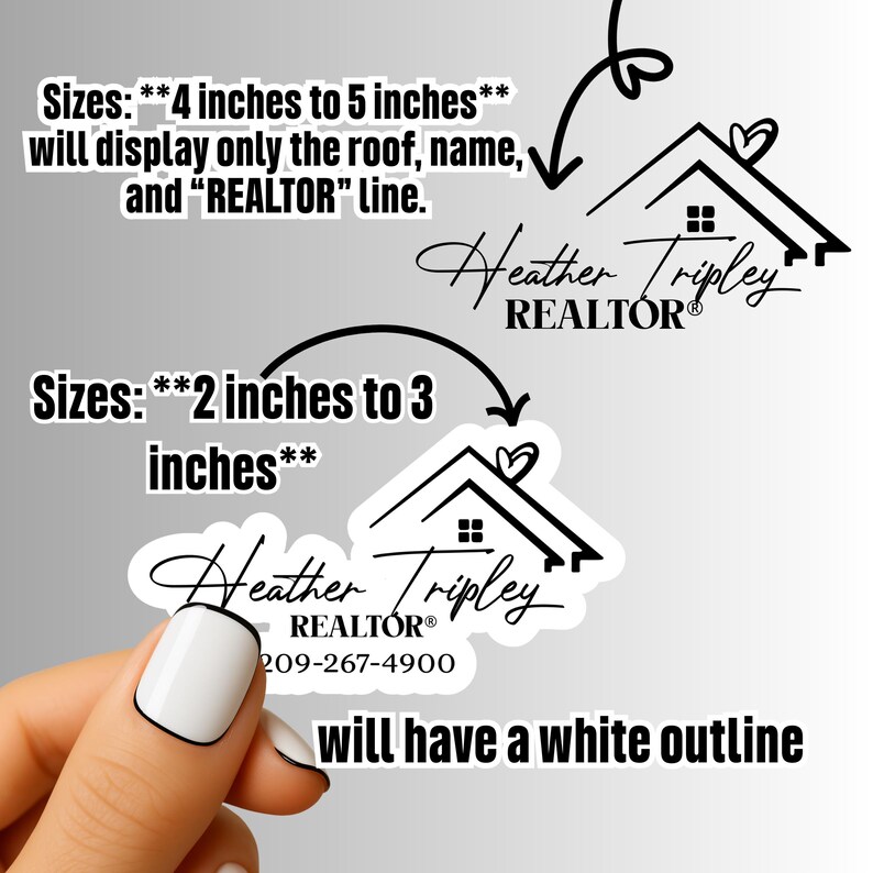 Custom Realtor Wall Decal, Real Estate Office Decor, Script Name Vinyl ...