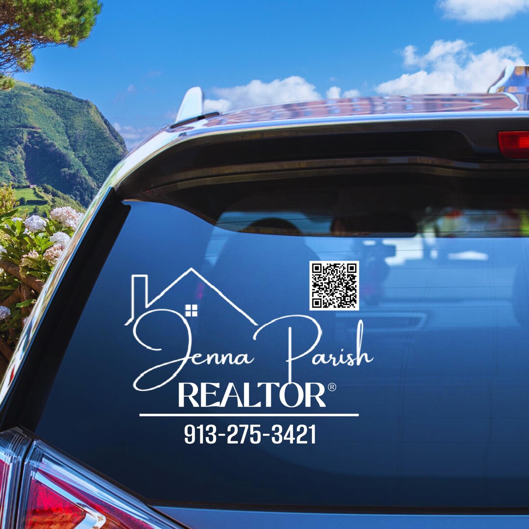 Custom QR Code | REALTOR Decal | Custom Vinyl Decal | Real Estate Agent ...