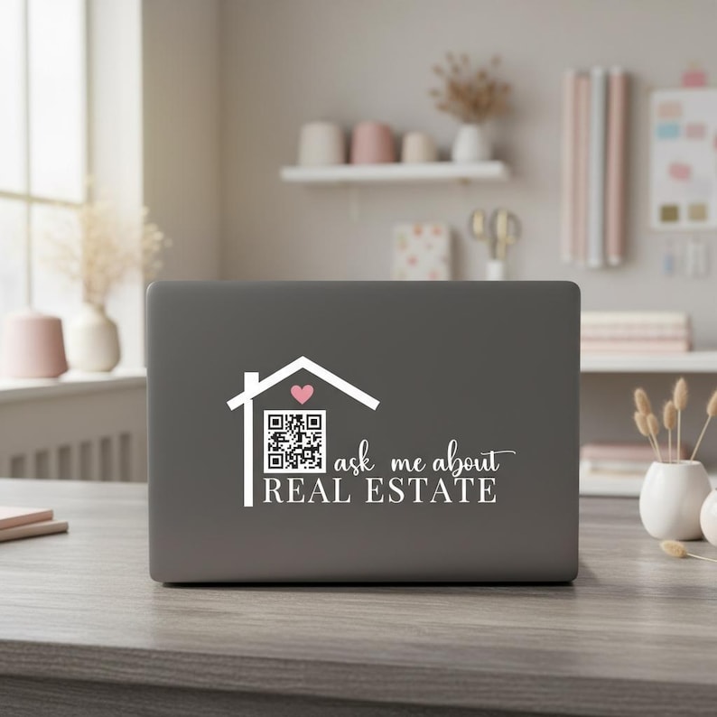 Ask Me About Real Estate QR Code Decal for Car - Realtor Vinyl Sticker ...