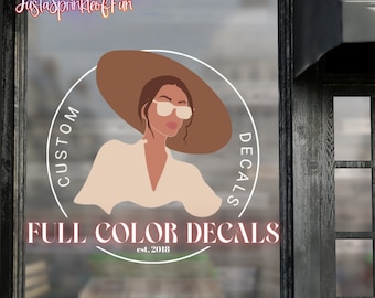 Full Color Custom Printed Logo Decal Decal for Business Custom Color ...