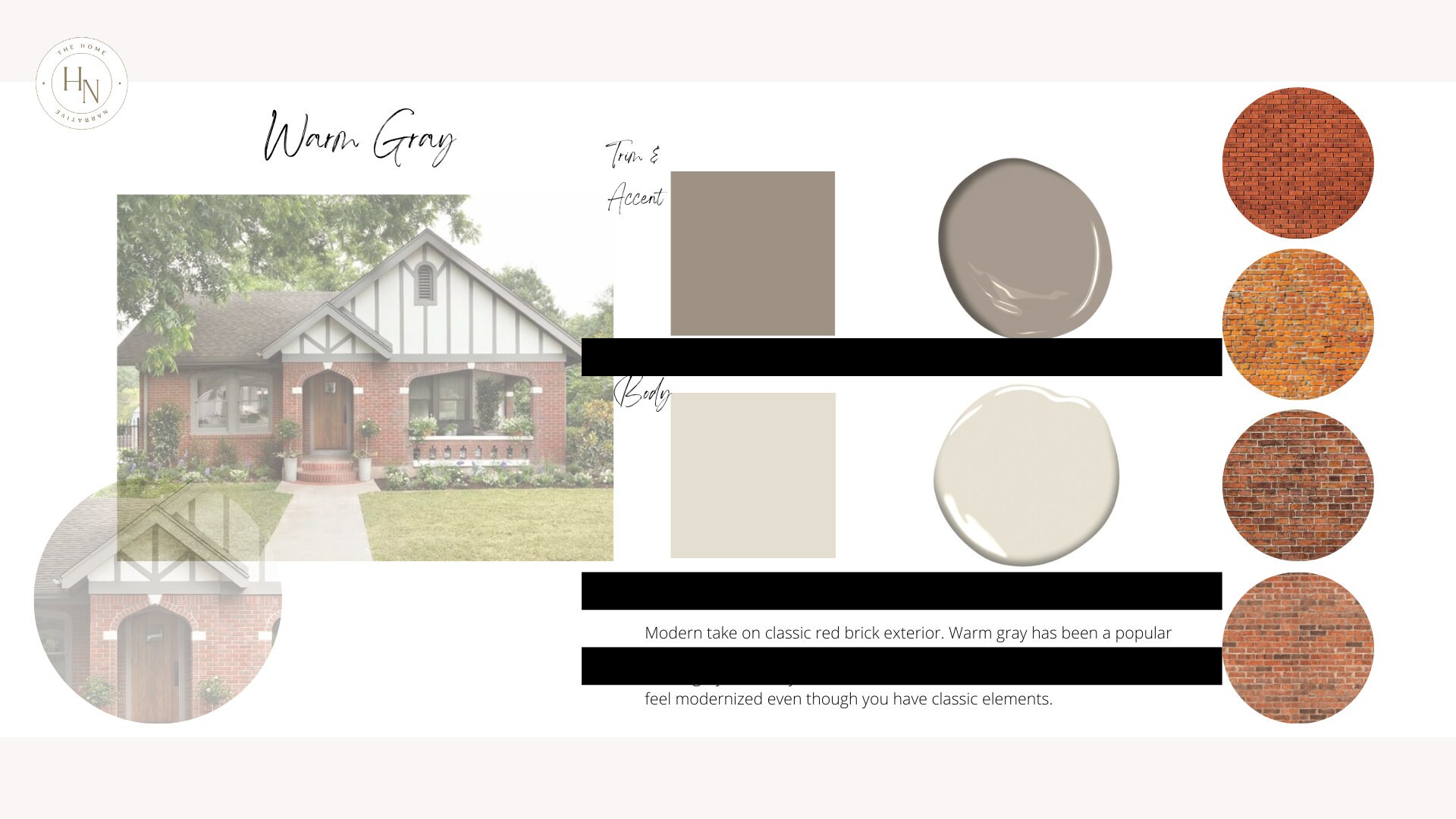 The Ancaster- Exterior Red Brick Palette With NO BLACK Paint Selections ...