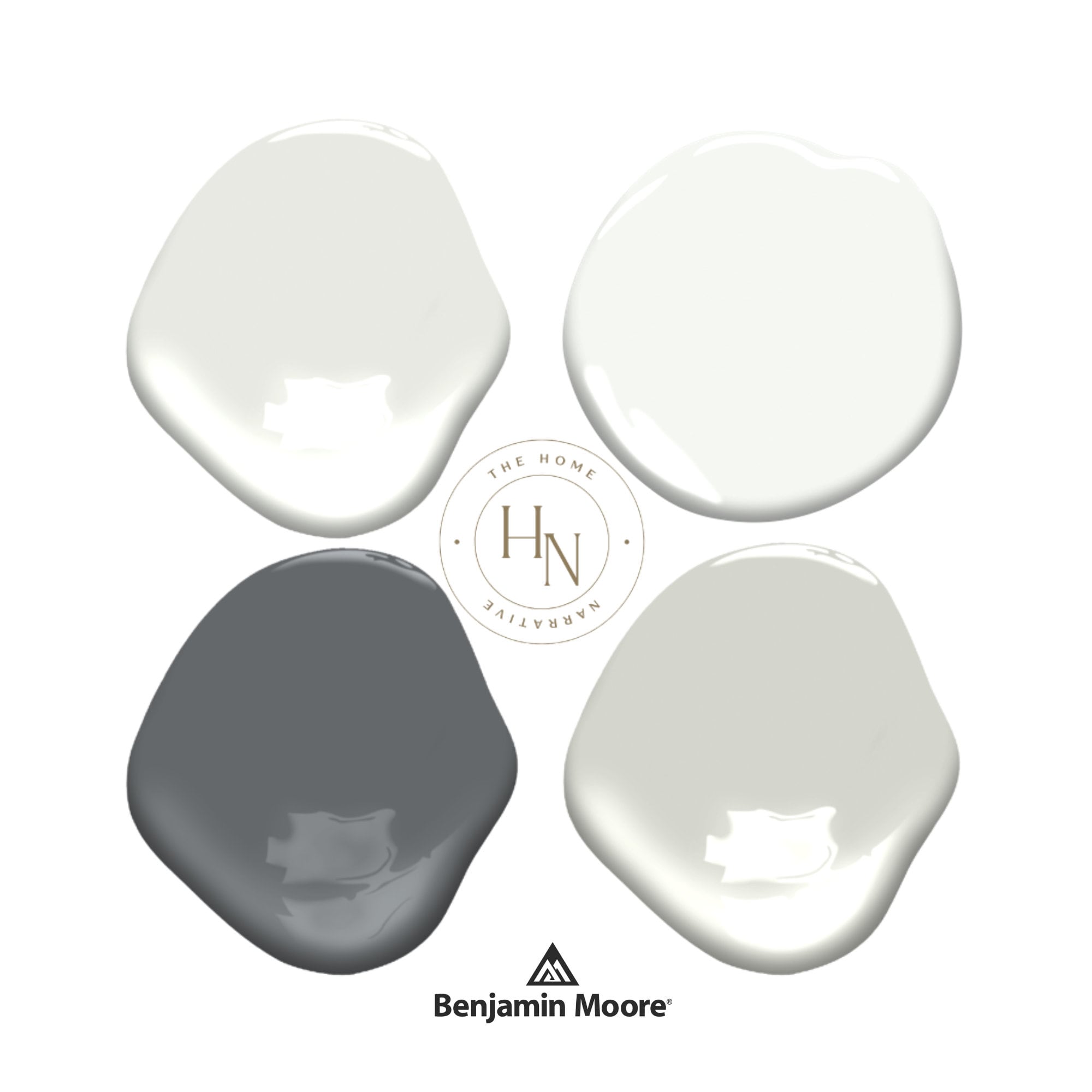 White Wisp- (MINI) Benjmain Moore Paint Palette, Whole Home Color ...