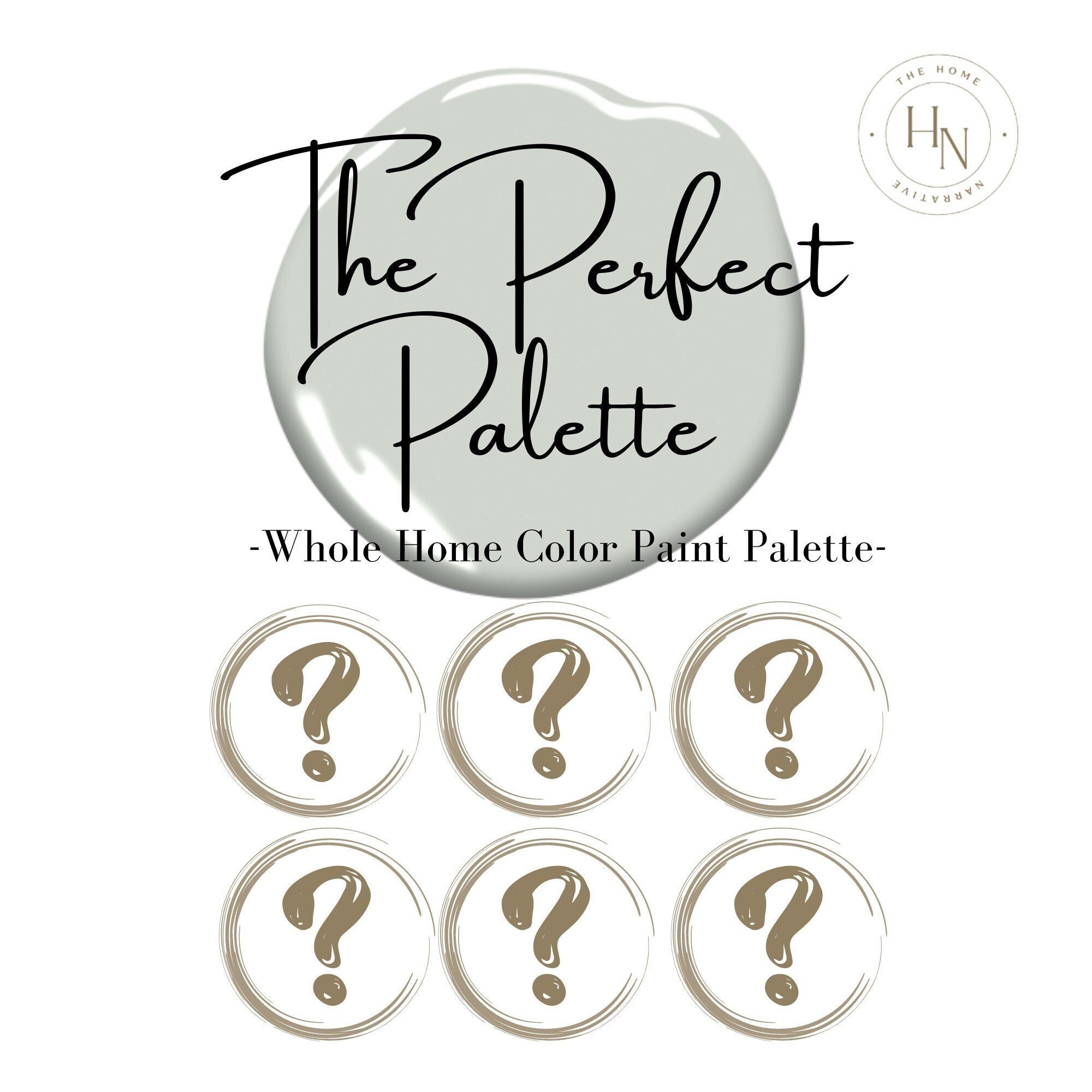 INTERIOR Whole Home Custom Paint Palette- Personalized Paint Colours ...