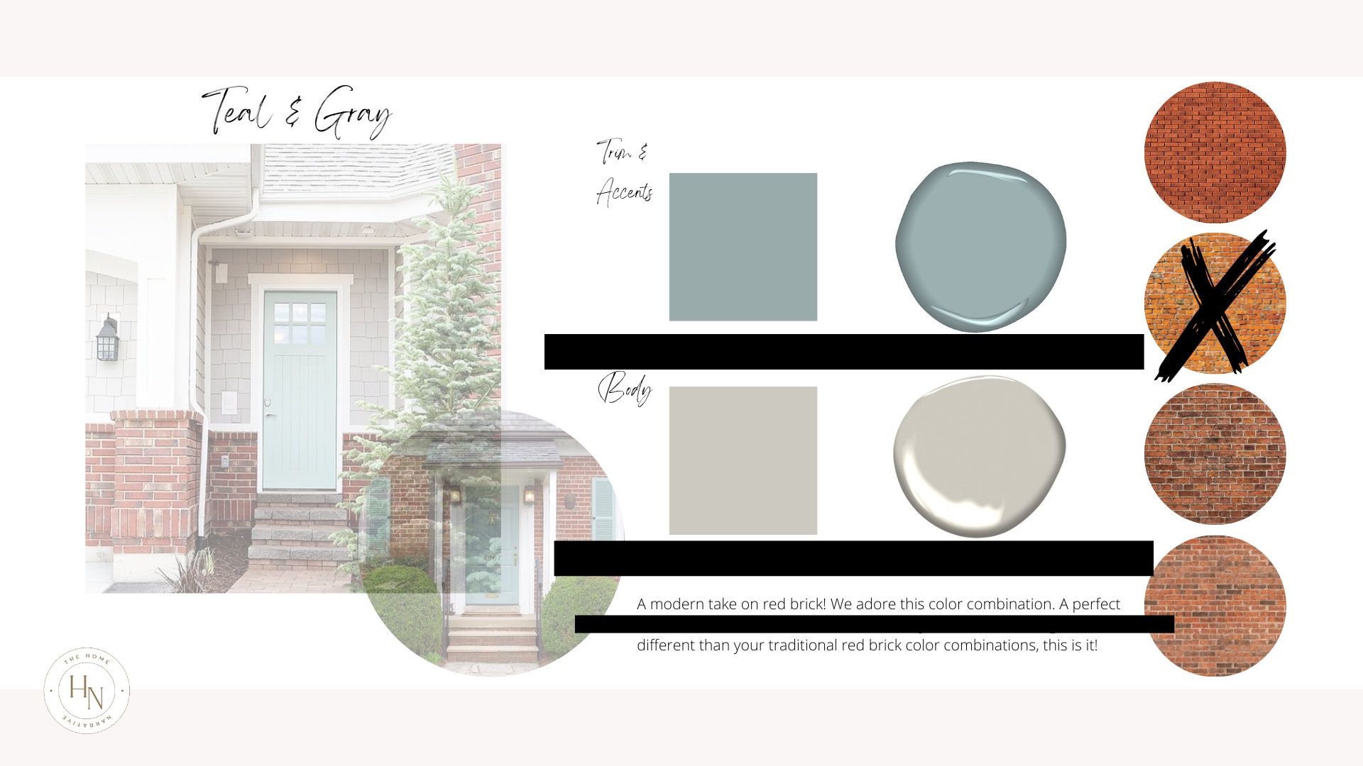 The Ancaster- Exterior Red Brick Palette With NO BLACK Paint Selections ...