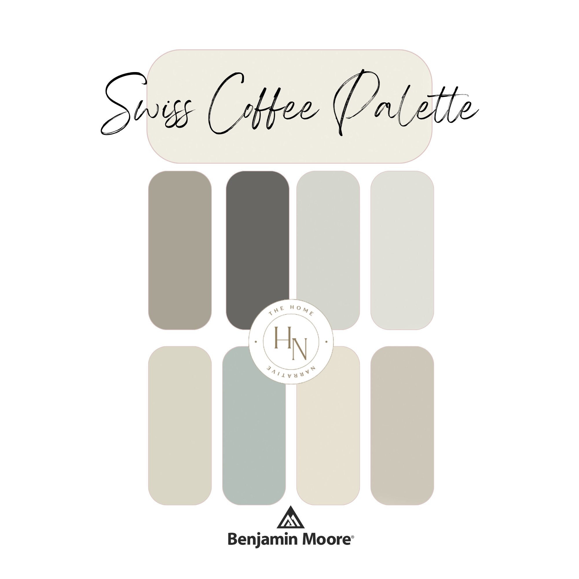 Swiss Coffee Paint Palette- Benjamin Moore - Etsy