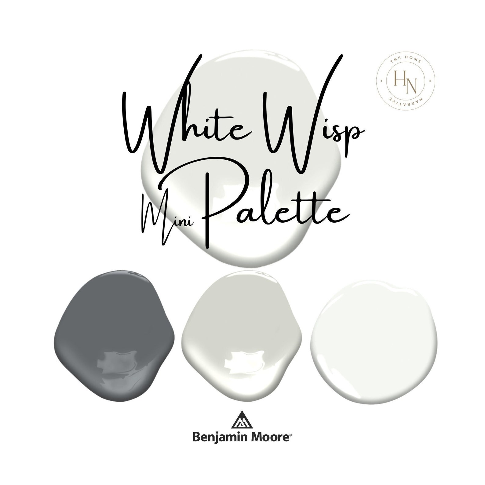 White Wisp- (MINI) Benjmain Moore Paint Palette, Whole Home Color ...