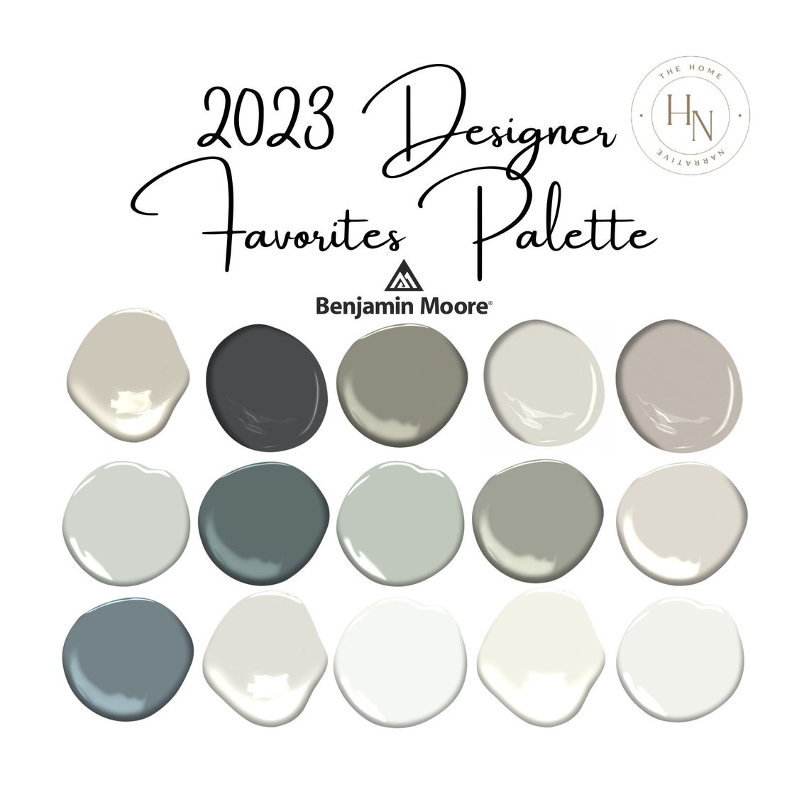 2023 Benjamin Moore Designer Favorites Paint Colors Modern - Etsy