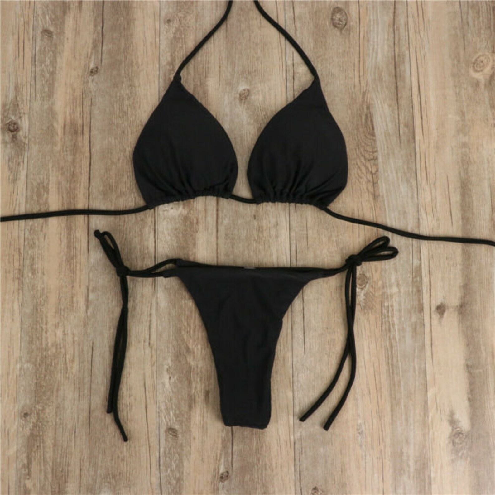 Summer Sexy Solid Mirco Bikini Sets Women Tie Side G String Etsy
