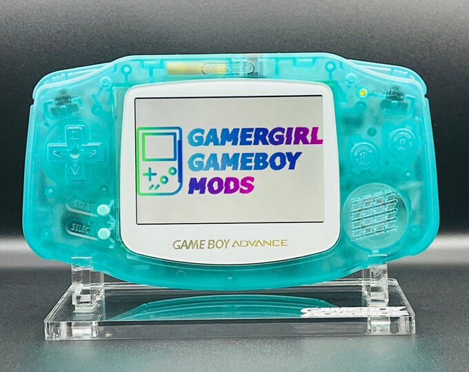 CRYSTAL MINT Custom Gameboy Advance Mod W/ Backlit GBA Mod, Enhanced ...