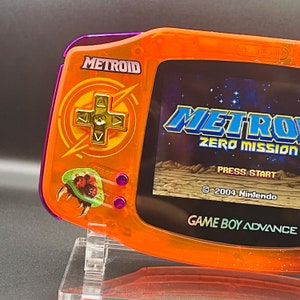 METROID Custom Gameboy Advance W/ IPS Backlit Screen, Enhanced Audio ...