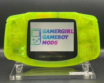 TOTALLY CLEAR Custom Gameboy Advance Mod W/ Backlit GBA Mod, Enhanced ...