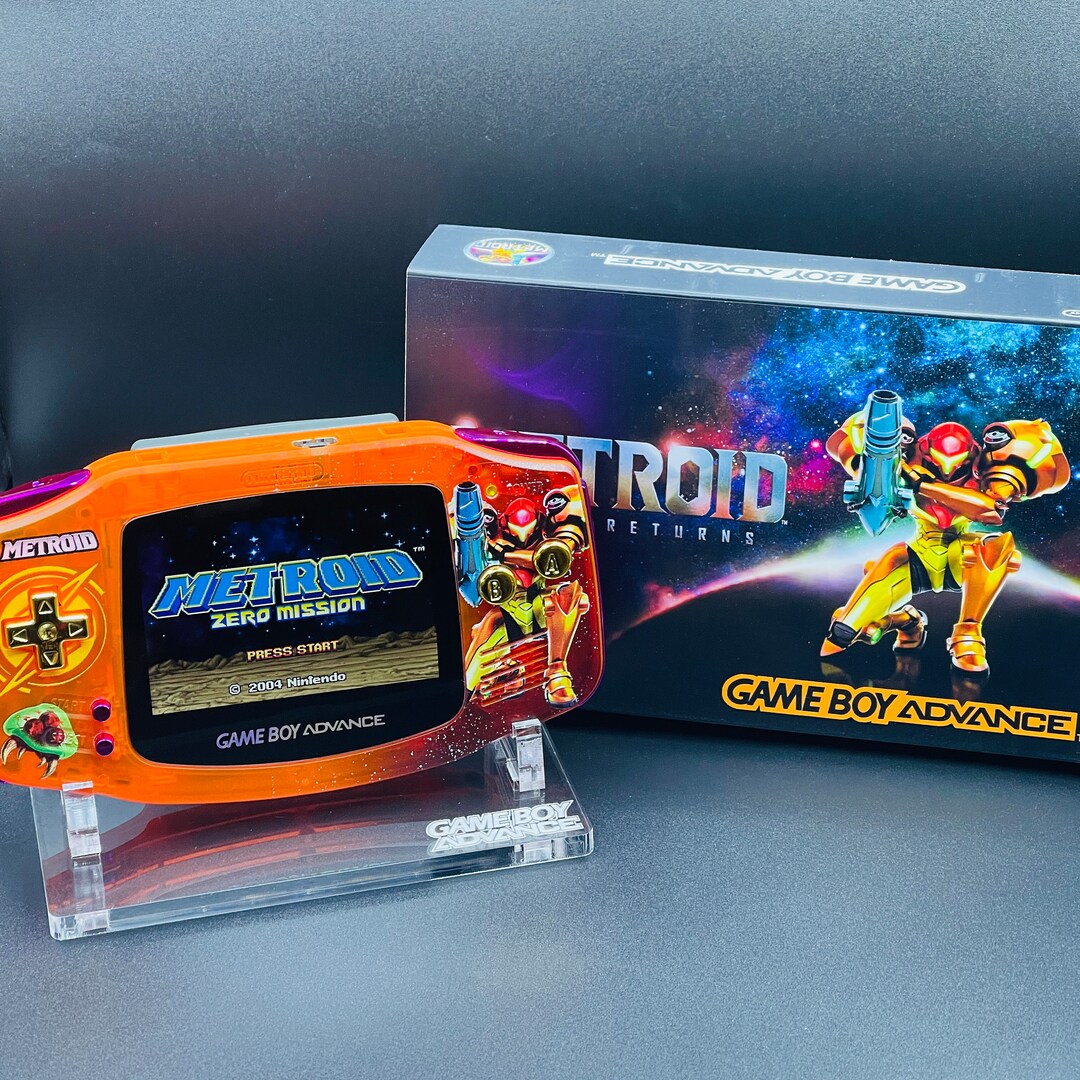 METROID Custom Gameboy Advance W/ IPS Backlit Screen, Enhanced Audio ...