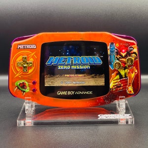 METROID Custom Gameboy Advance W/ IPS Backlit Screen, Enhanced Audio ...