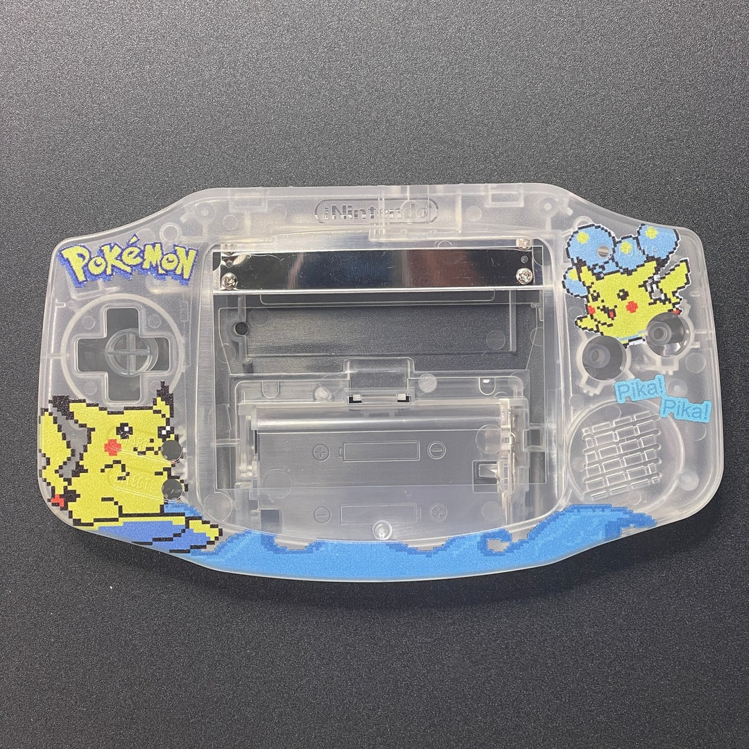 SURFING Pikachu Clear Custom UV Printed Gameboy Advance IPS - Etsy