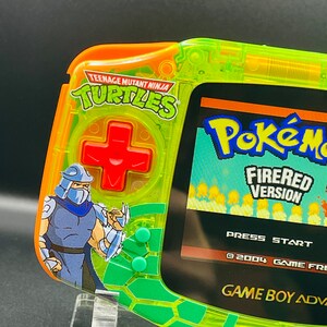 GREEN TURTLES Gameboy Advance Mod W/ Backlit GBA Mod, Enhanced Audio ...