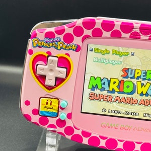 PRINCESS PEACH Pink Custom Gameboy Advance W/ Backlit IPS Screen ...