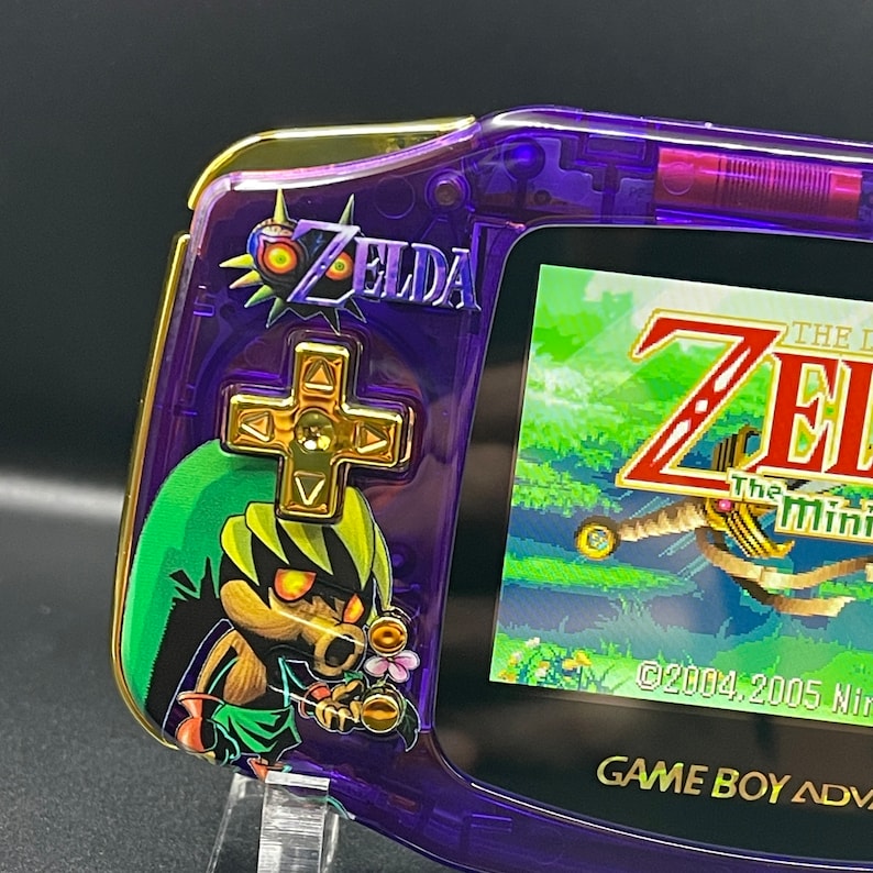 ZELDA PURPLE Custom Gameboy Advance W/ Backlit IPS Screen, Enhanced ...