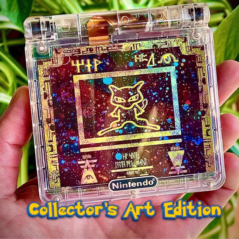 Ancient Mew Game Boy Advance SP – Custom IPS Backlit GBA With Usb-c ...