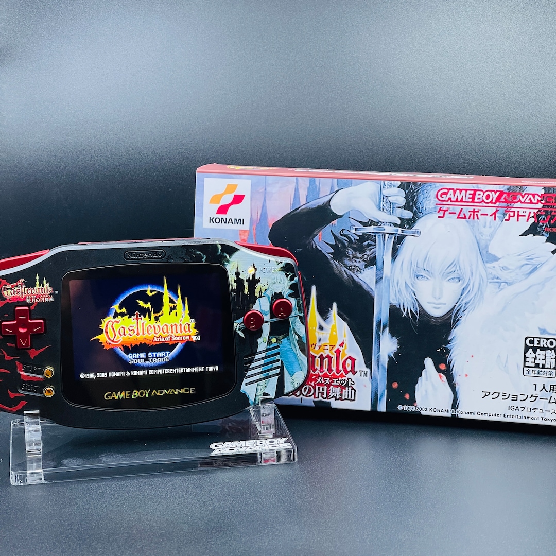 CASTLEVANIA Custom Gameboy Advance Mod W/ Backlit GBA Mod, Enhanced ...