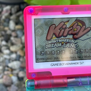 KIRBY Custom Gameboy Advance SP W/ Backlit IPS V5 Screen, Enhanced ...