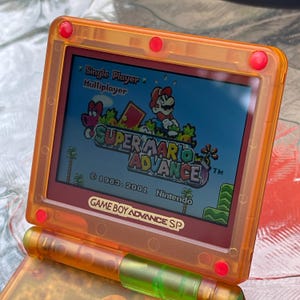 BOWSER KOOPA Custom Gameboy Advance SP Mod W/ Backlit Screen Mod ...