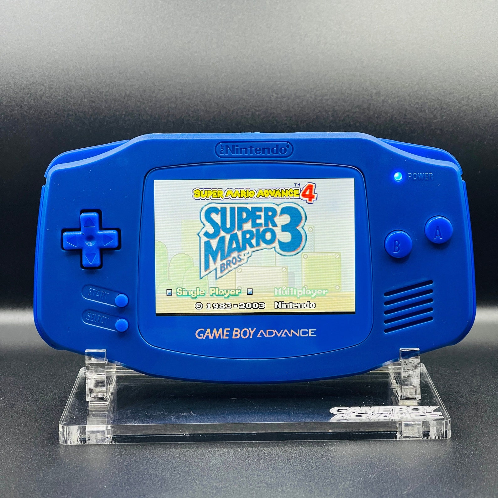 TOTAL BLUE Modded Gameboy Advance Console W/ Backlit Screen - Etsy