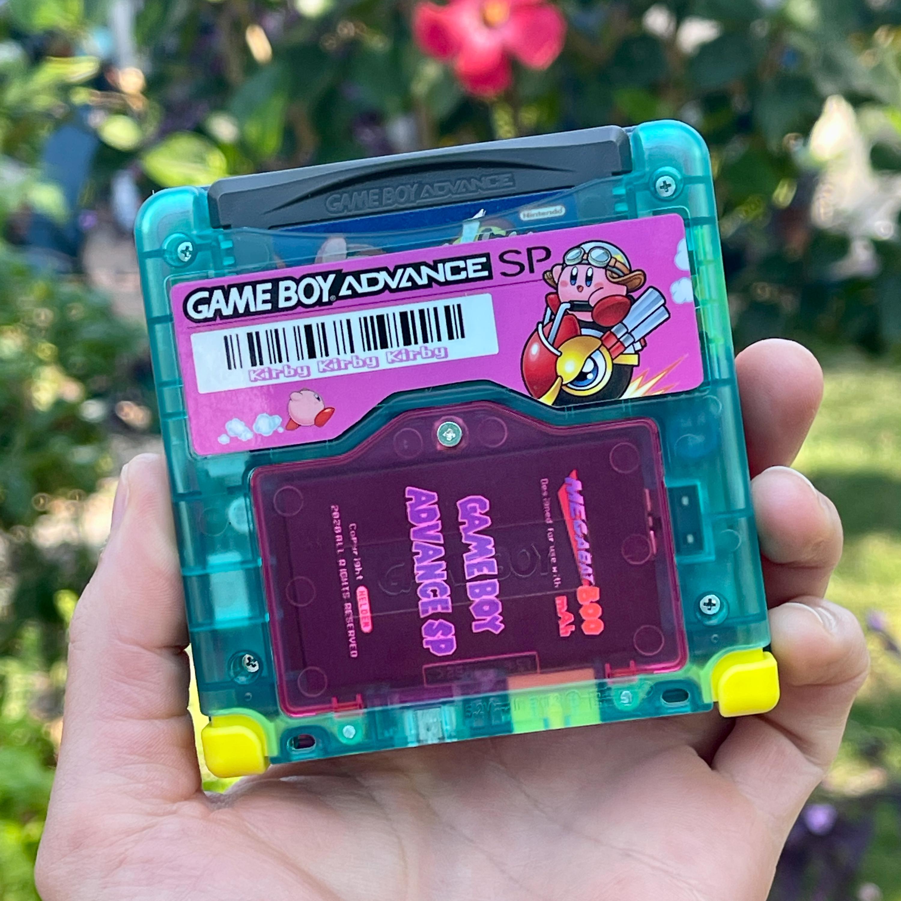 KIRBY Custom Gameboy Advance SP W/ Backlit IPS V5 Screen, Enhanced ...