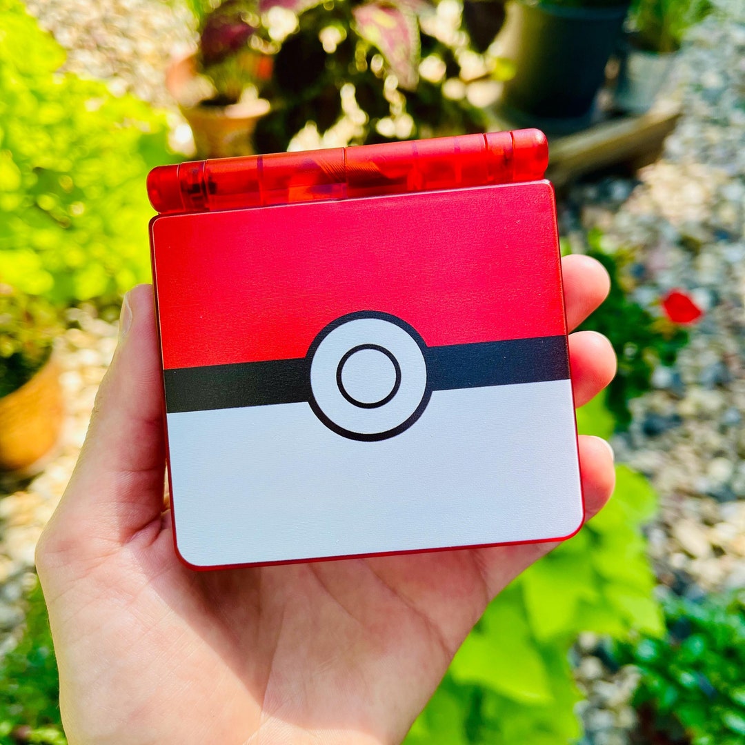 POKEBALL Custom Gameboy Advance SP Mod W/ Backlit Screen Mod, Enhanced ...