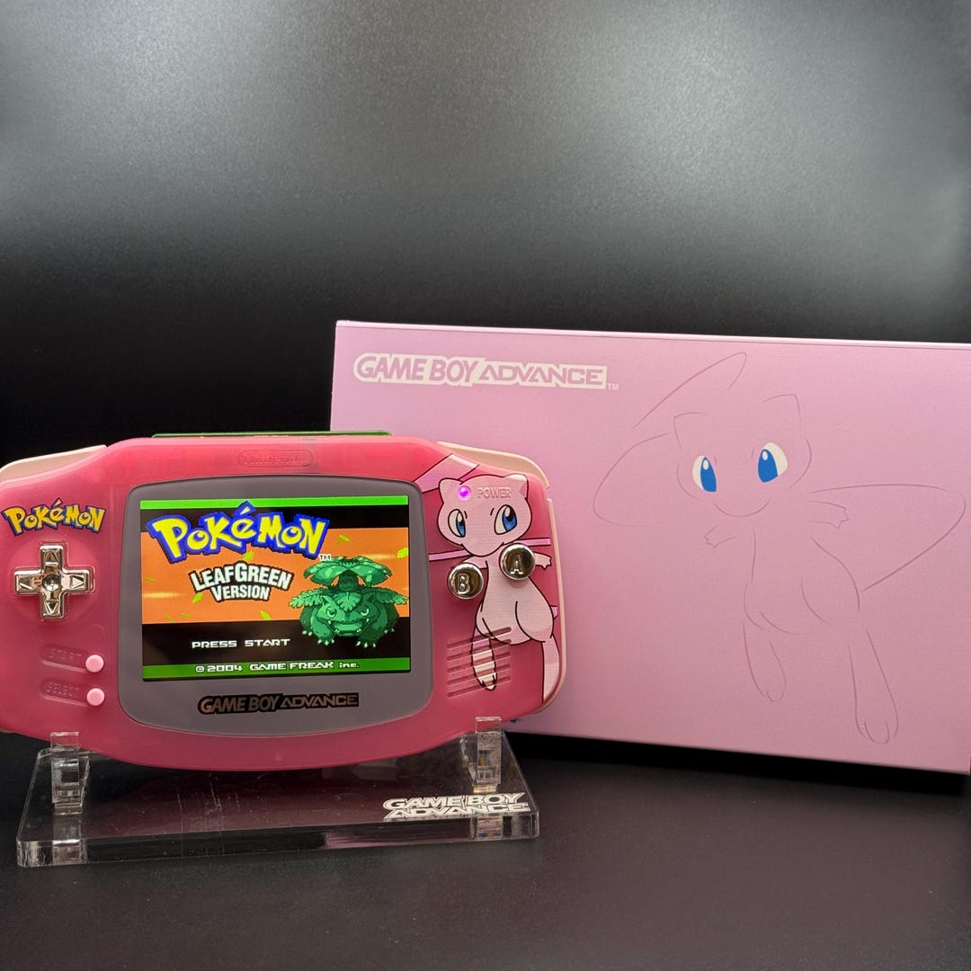 MEW Pink Custom Gameboy W/ IPS V2 Backlit Screen, Enhanced Audio ...