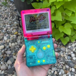 KIRBY Custom Gameboy Advance SP W/ Backlit IPS V5 Screen, Enhanced ...