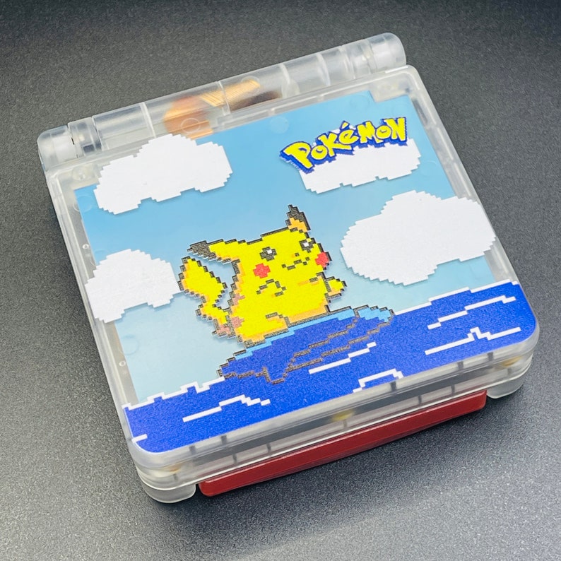 Surfing Pikachu Game Boy Advance SP - Backlit IPS Display, USB-C ...