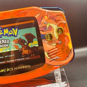 CHARIZARD Custom Gameboy Advance Mod W/ Backlit GBA Mod, Enhanced Audio ...