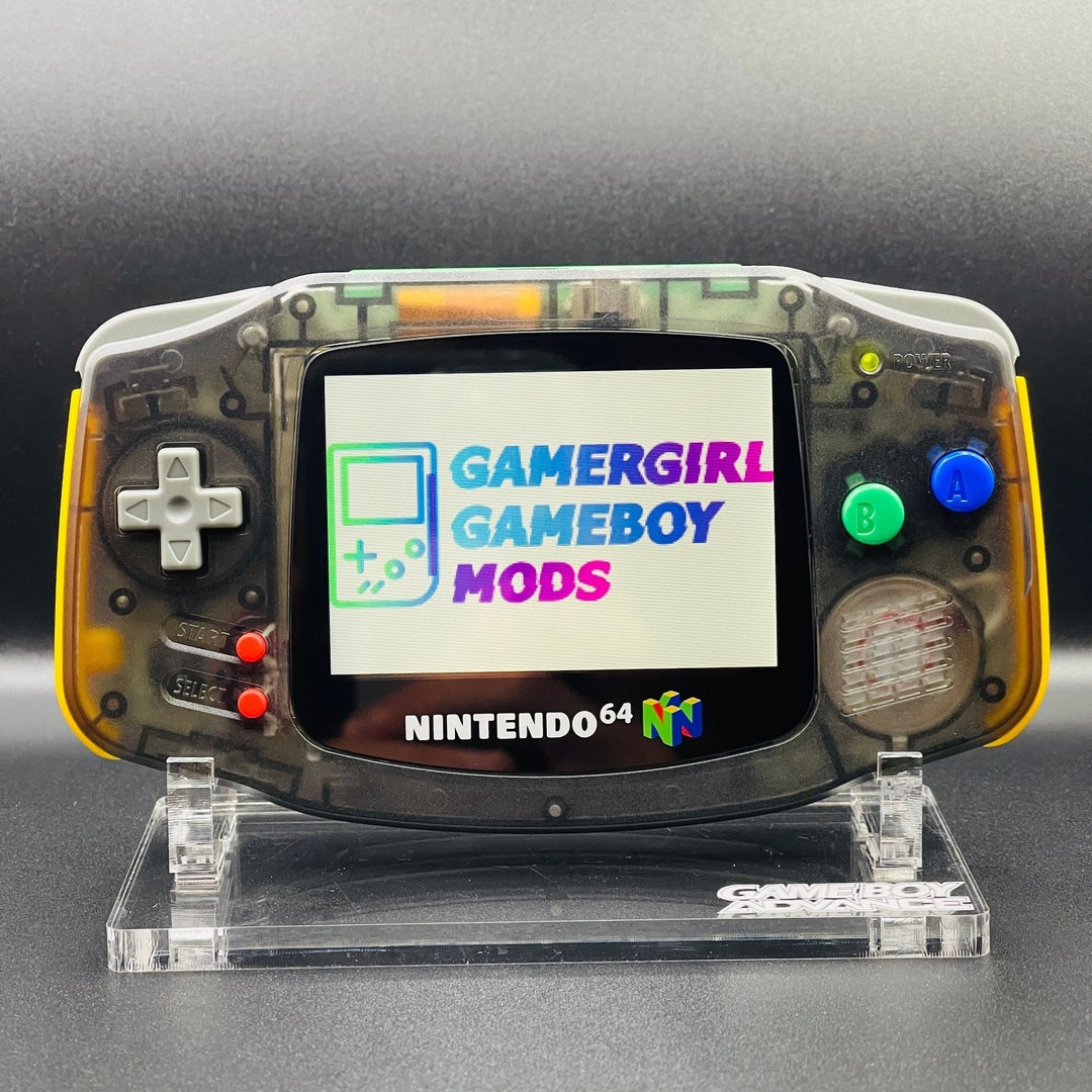 N64 FUNTASTIC THEMED Smoke Black Custom Gameboy Advance Mod W/ - Etsy