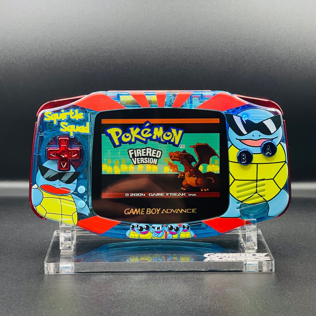 SQUIRTLE SQUAD Gameboy Advance Mod W/ Backlit GBA Mod, Enhanced Audio ...