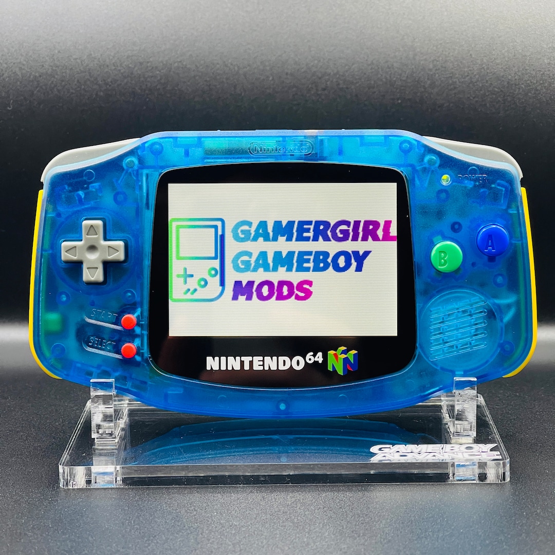 Atomic Blue N64-themed Gameboy Advance Mod With Backlit Screen - Etsy
