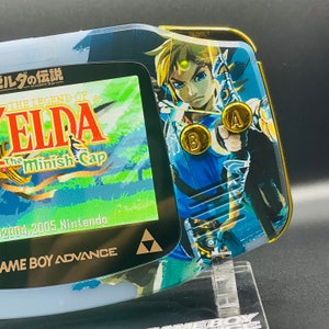 ZELDA Custom Gameboy Advance W/ IPS Backlit GBA Screen, Enhanced Audio ...
