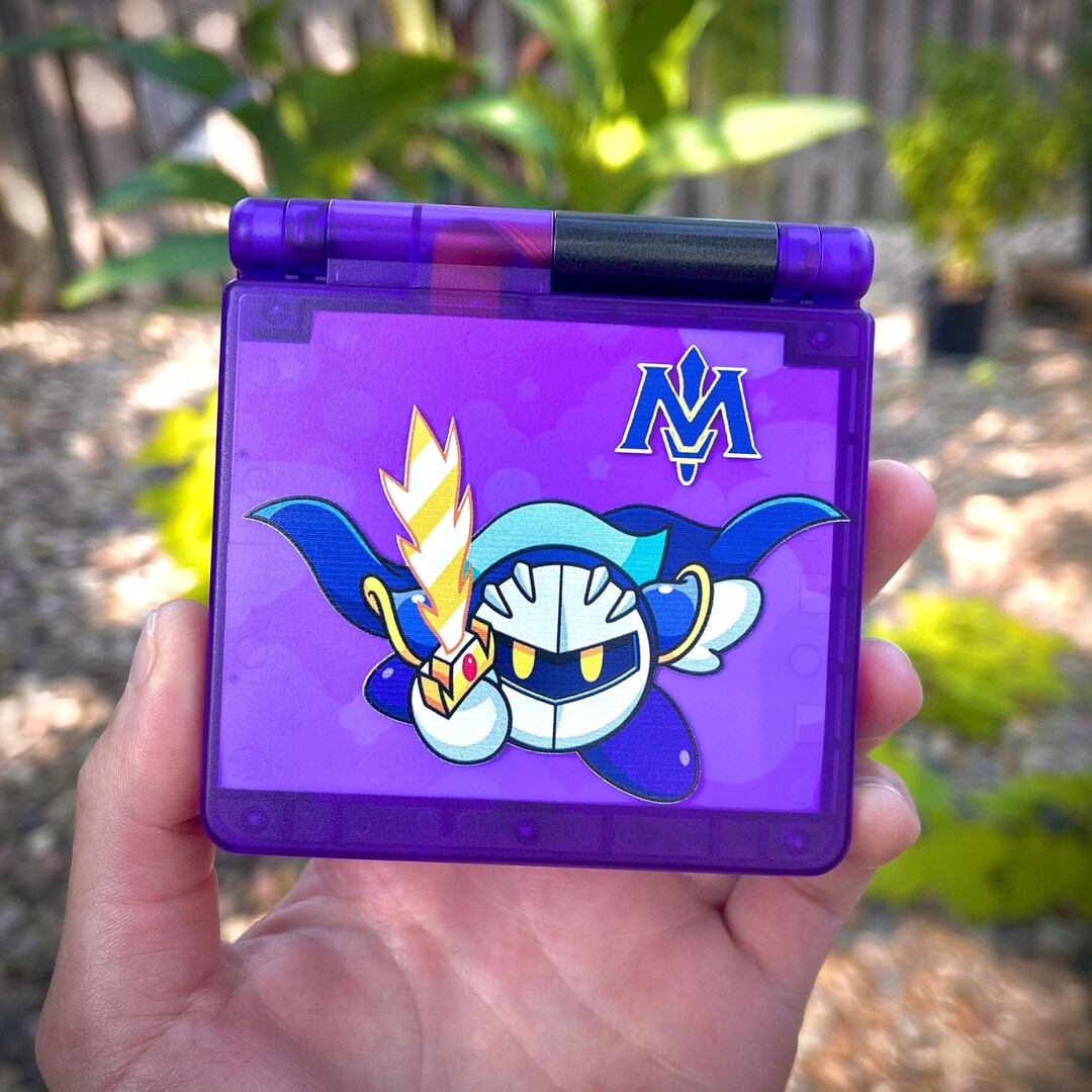 META KNIGHT Custom Gameboy Advance SP Mod W/ Backlit Screen Mod ...