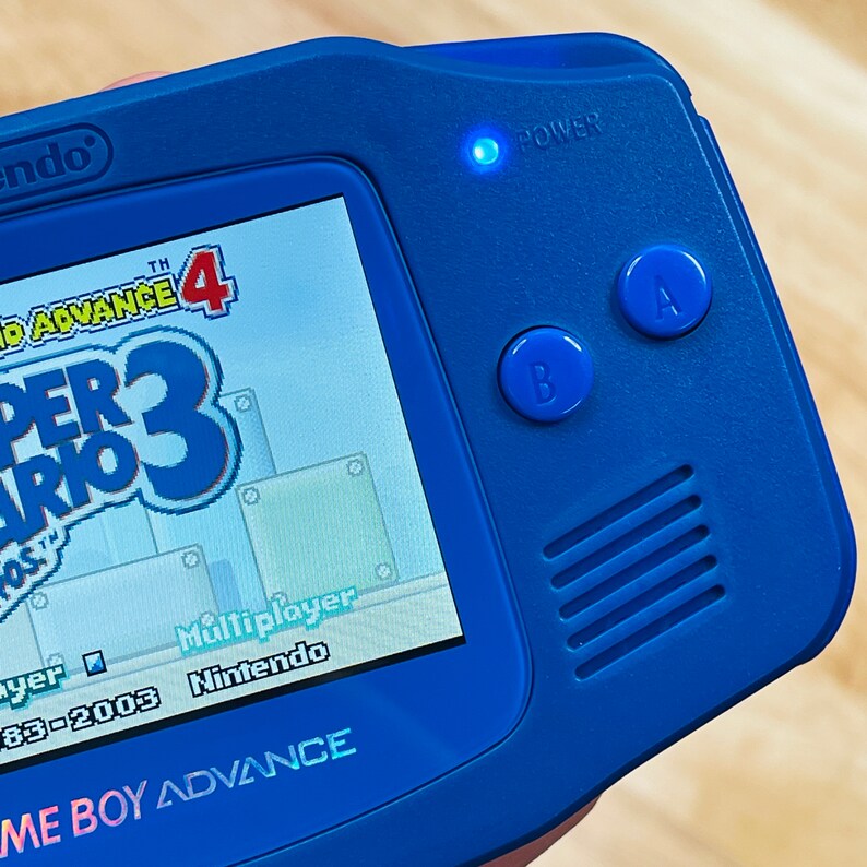 TOTAL BLUE Modded Gameboy Advance Console W/ Backlit Screen - Etsy