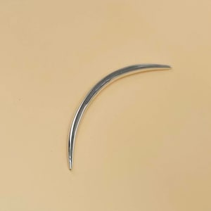 Silver Tribal Carved Tusk, 925 Sterling Silver Tusk, (septum,belly,ear ...