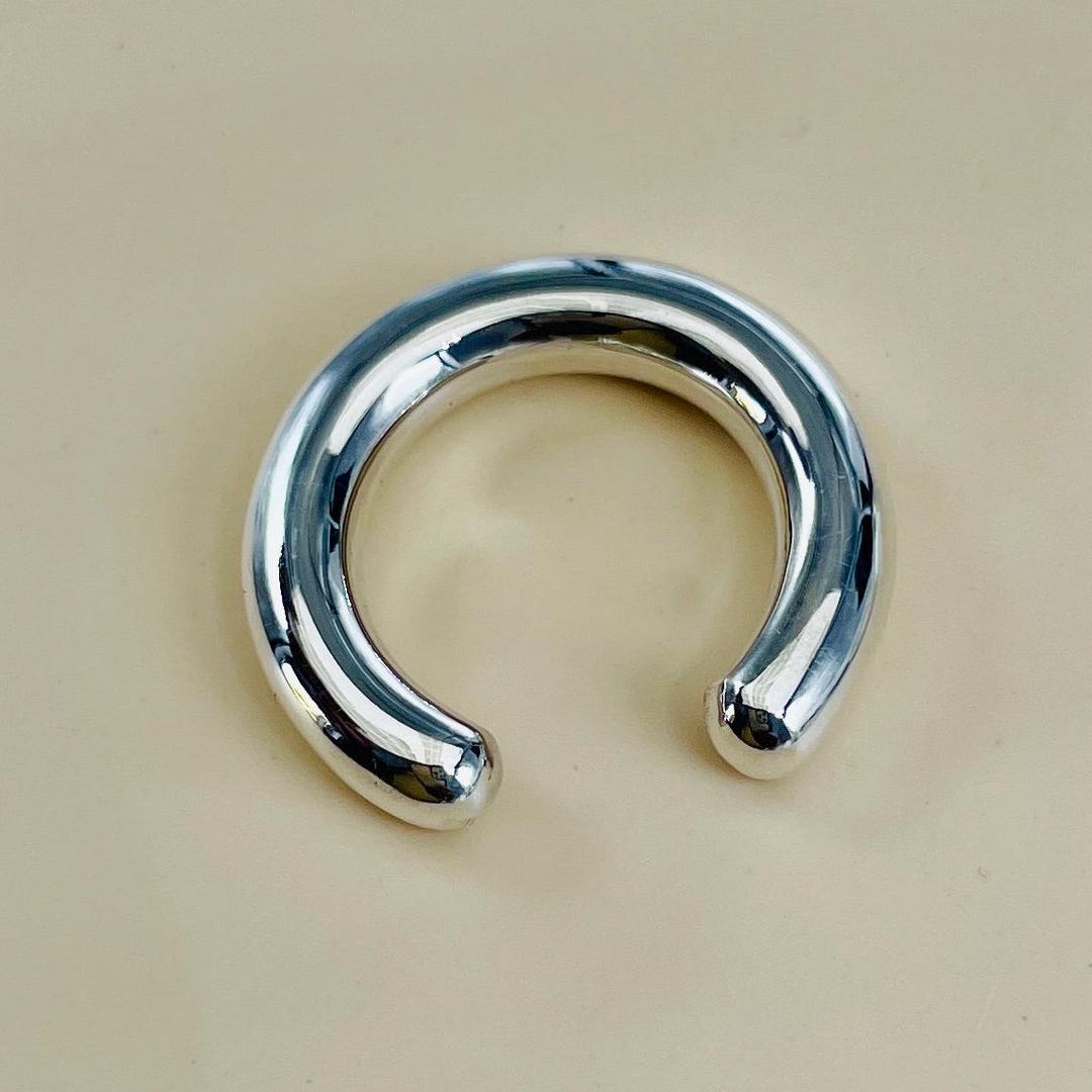 925 Sterling Silver Septum Ring Tribal Septum Ring, Tusk Nose Septum ...