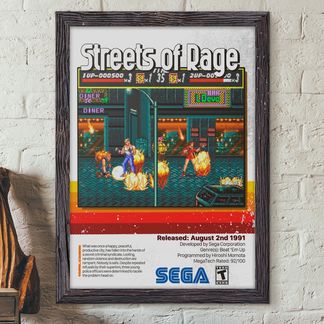 Streets of Rage Retro Style Video Game Poster Art Print - Etsy